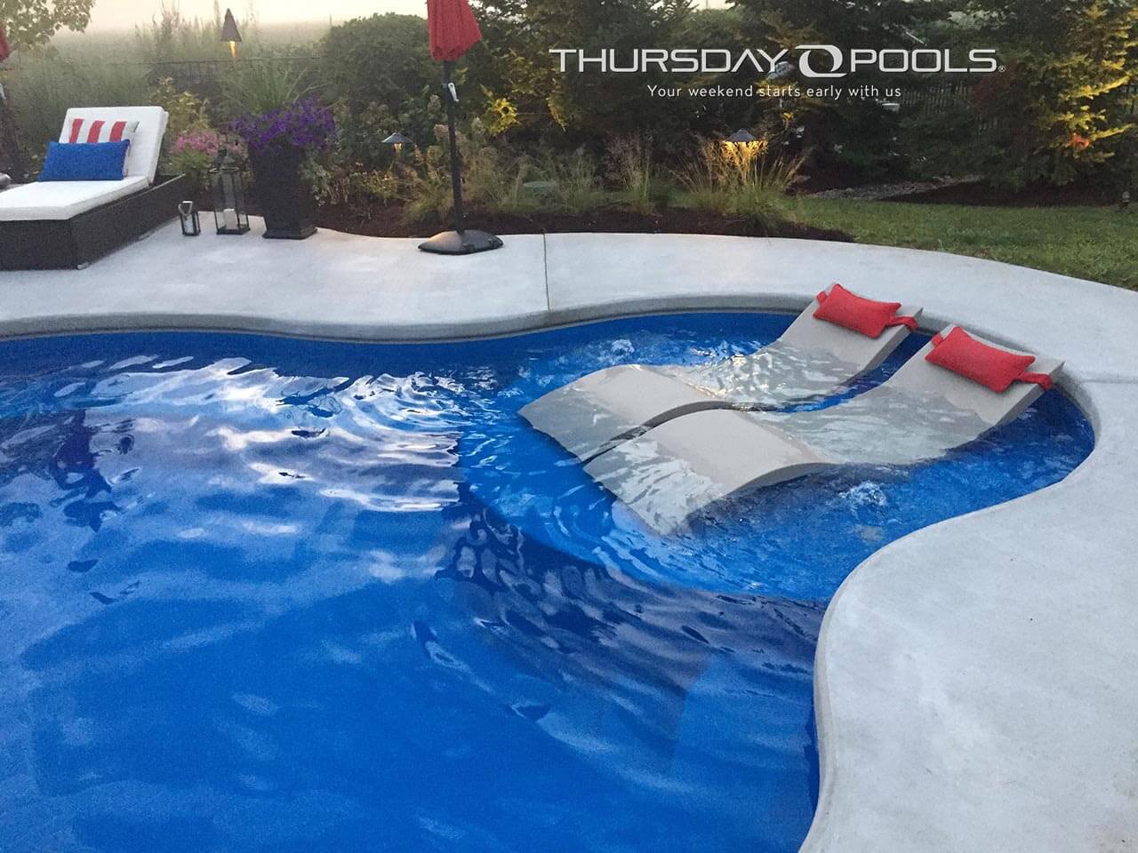 Tanning Ledges For Your Thursday Pools Fiberglass Pool